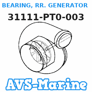 31111-PT0-003 Honda BEARING, RR. GENERATOR (Honda Code 3275963).