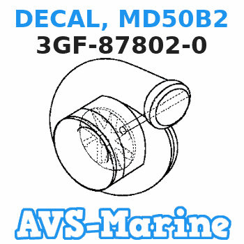 3GF-87802-0 Tohatsu DECAL, MD50B2