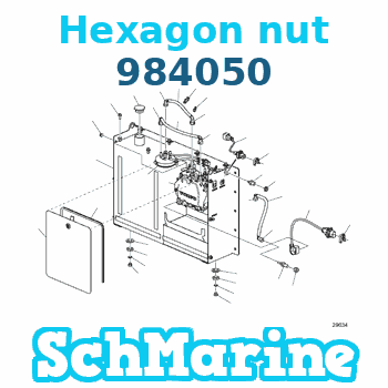 984050 Volvo Penta Hexagon nut